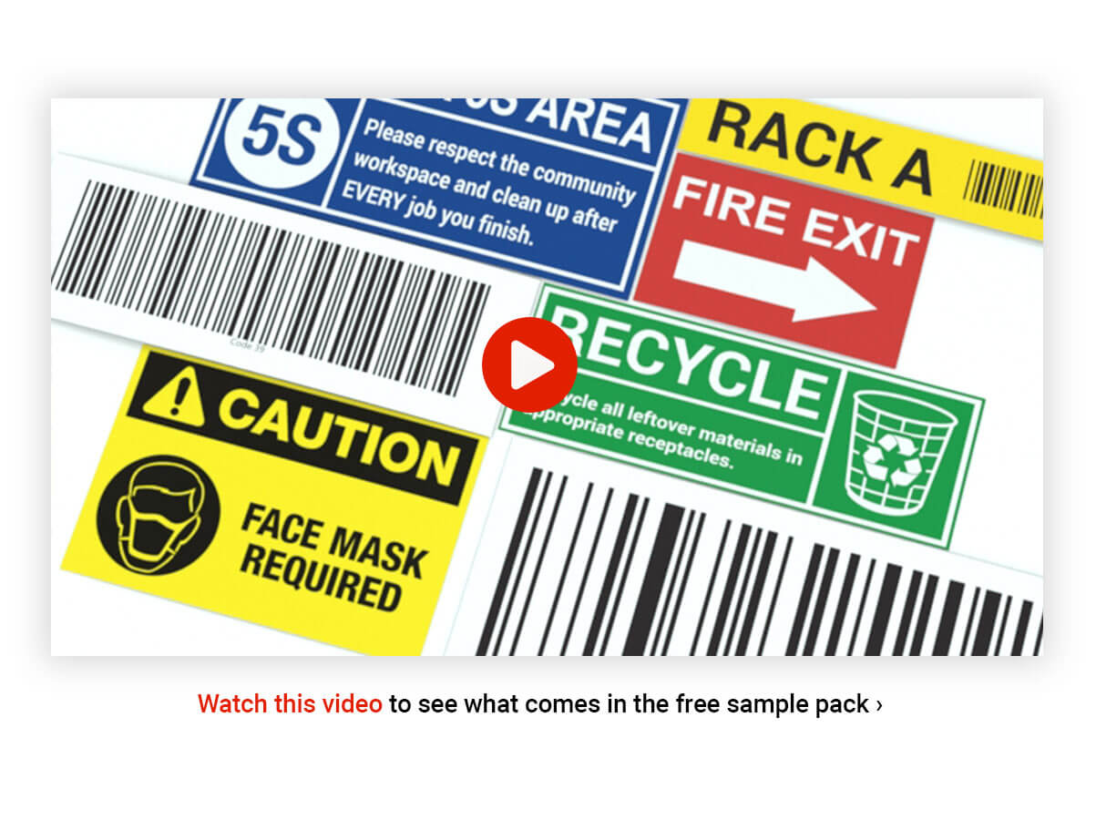 FREE Barcoding Label Samples from Creative Safety Supply