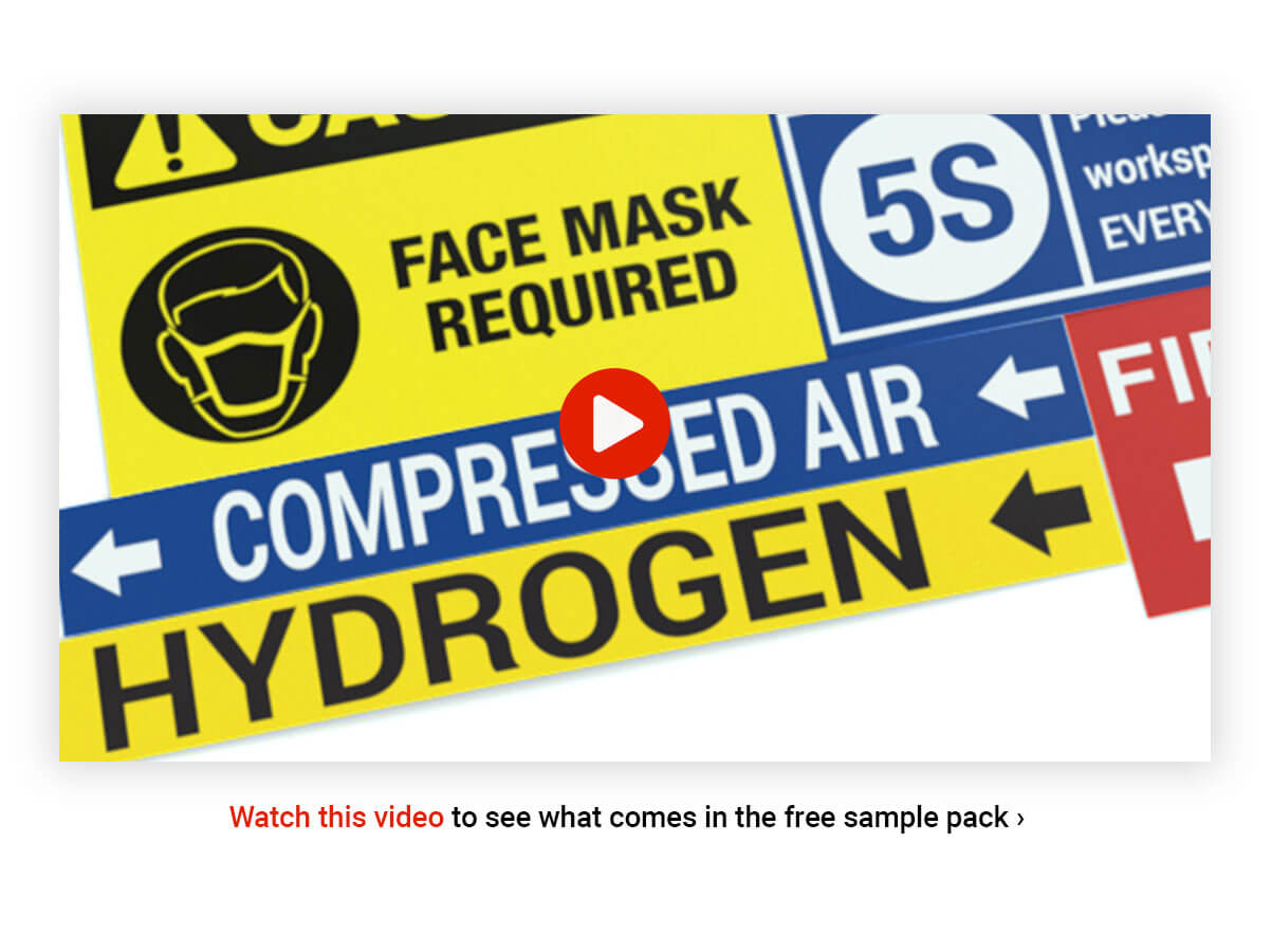 FREE Pipe Marking Label Samples from Creative Safety Supply