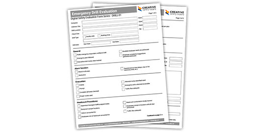 FREE Emergency Drill Checklist from Creative Safety Supply