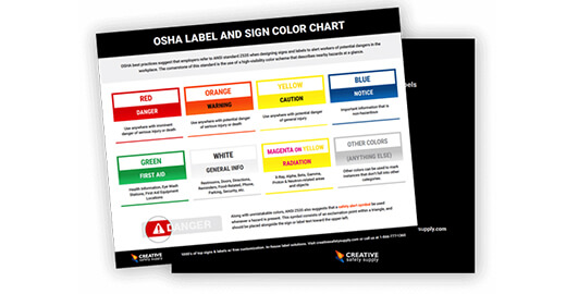 Get a free OSHA label and sign color chart!