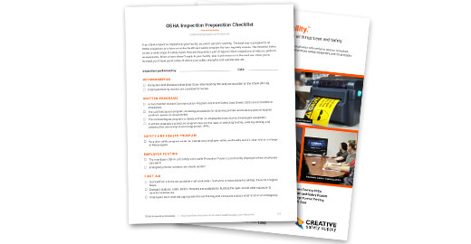 FREE OSHA Inspection Checklist from Creative Safety Supply